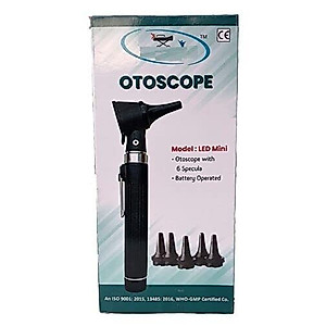 sainio Auriscope with Battery Handle Portable, Otoscope LED - White Light Pocket Scope