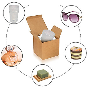 DOYIDE Brown Gift Boxes 5x5x5, 30 Pack Paper Gift Boxes with Lids for Gift, Bridesmaid Proposal Box, Cupcake Boxes, Gift Box for Wedding, Birthday, Groomsmen Proposal, Gifts, Packaging, Present