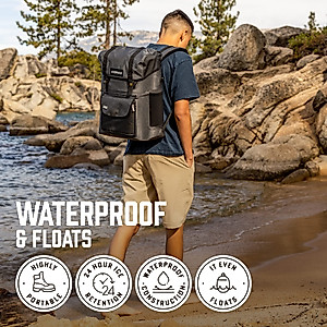 ICEMULE Urbano Backpack Cooler – Padded Straps, 100% Waterproof, 24+ Hours Cooling, Soft Sided Cooler for Hiking, Camping & Picnics, 30 Liter, Fits 20 Cans + Ice, Snow Grey