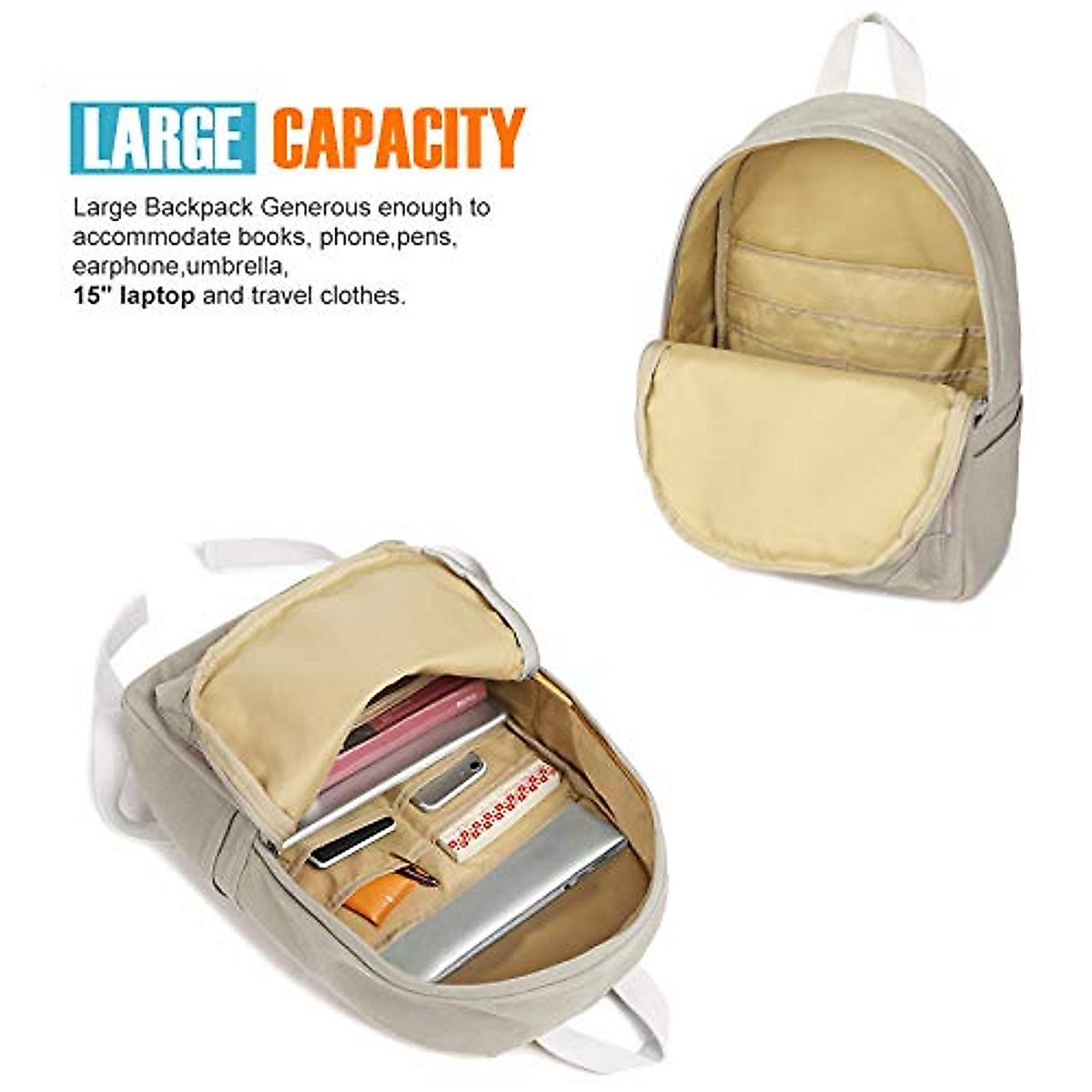 Tom Clovers Canvas Backpack Rucksack Weekender Bag Laptop Bag School Backpack