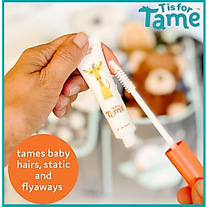 T is for Tame Hair Taming Wand for Flyaways, Frizz - Natural & Vegan Kids Haircare Styling Wand - Slick Back Smoothing Stick for Baby & Toddler - Anti-Frizz, Flyaway Hair Tamer - 1 Pack