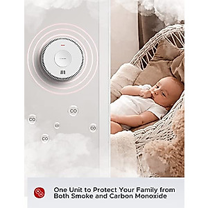 X-Sense Hardwired Combination Smoke and Carbon Monoxide Detector, Hardwired Interconnected Smoke and CO Detector Alarm with Replaceable Battery Backup, XP04, 1-Pack