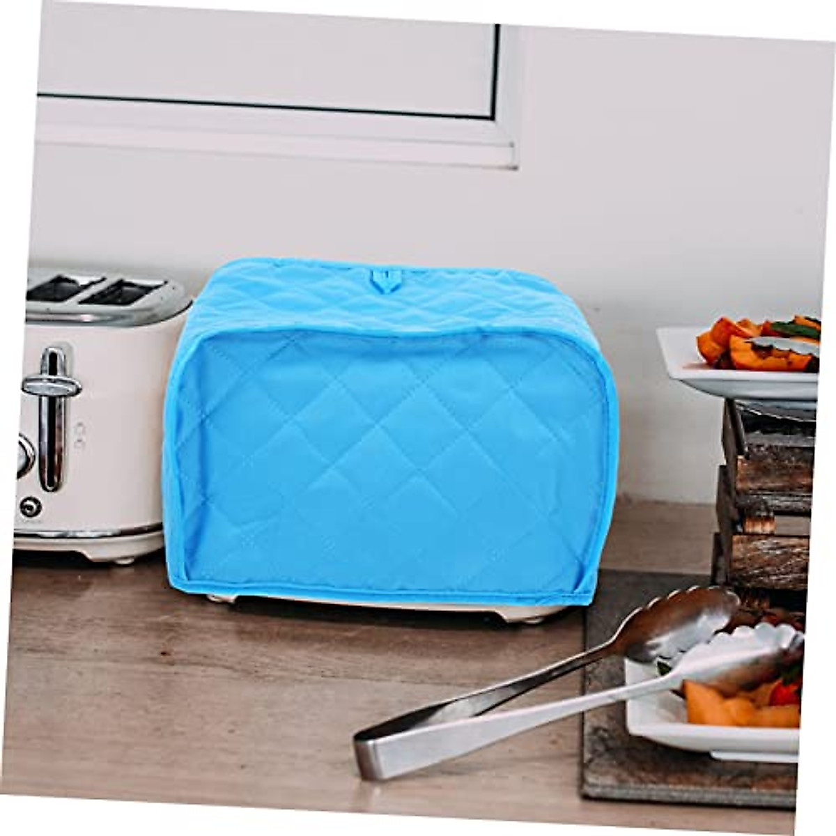 RUNROTOO Bread Machine Dust Cover Home Appliances Air Fryer Toaster Oven Toaster Bread Machine Supplies Air Fryer Cover Polyester Toaster Cover Toaster Appliance Cover Home Supply Coat Blue