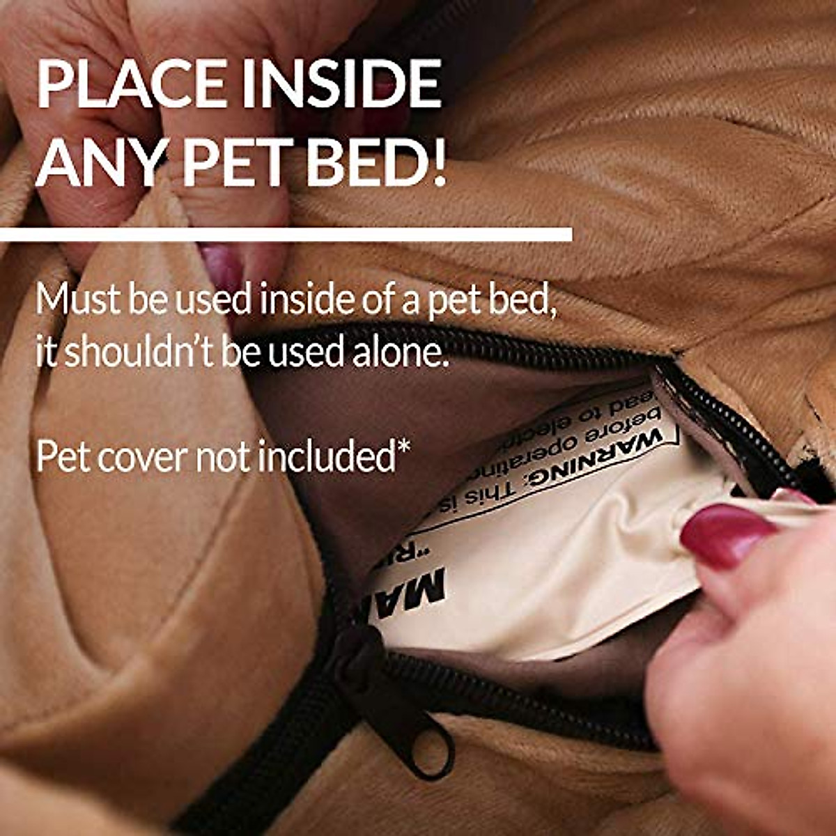 K&H Pet Products Heated Pet Bed Warmer Waterproof Pet Heating Pad Tan Small 8.5 X 9 Inches