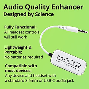 Shield Your Body Headset Audio Quality Enhancer, Air Tube Alternative, Wire Headphone Audio Filter, Headphone Jack Adapter Compatible with 5G Devices, Includes USB C to 3.5mm Audio Adapter
