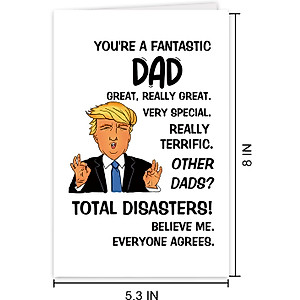 RUALOVE Funny Birthday Card for Dad Grandpa Husband, Humor Birthday Card Gift From Son Daughter Wife, Ideal Birthday Card Gift For Father Grandfather Stepfather Husband, Dad Birthday Card