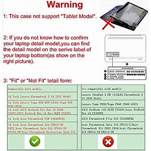 Alapmk Protective Case for 13.9" Lenovo Chromebook 3 14/Yoga 920 920-13ikb/Yoga 910 910-13ikb & ASUS Zenbook Pro Dou 14 OLED UX482/ASUS Chromebook CX9 CX9400CEA(Not fit Yoga 930/Yoga 900),Black