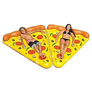 Swimline Inflatable Pizza Slice Swimming Pool Float, 2-Pack