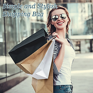 UCGOU 16x6x12 Black Gift Bags with Handles 50Pcs Large Paper Bags Shopping Bags for Small Business Party Favor Bags Bulk Craft Bags Retail Bags Grocery Bags