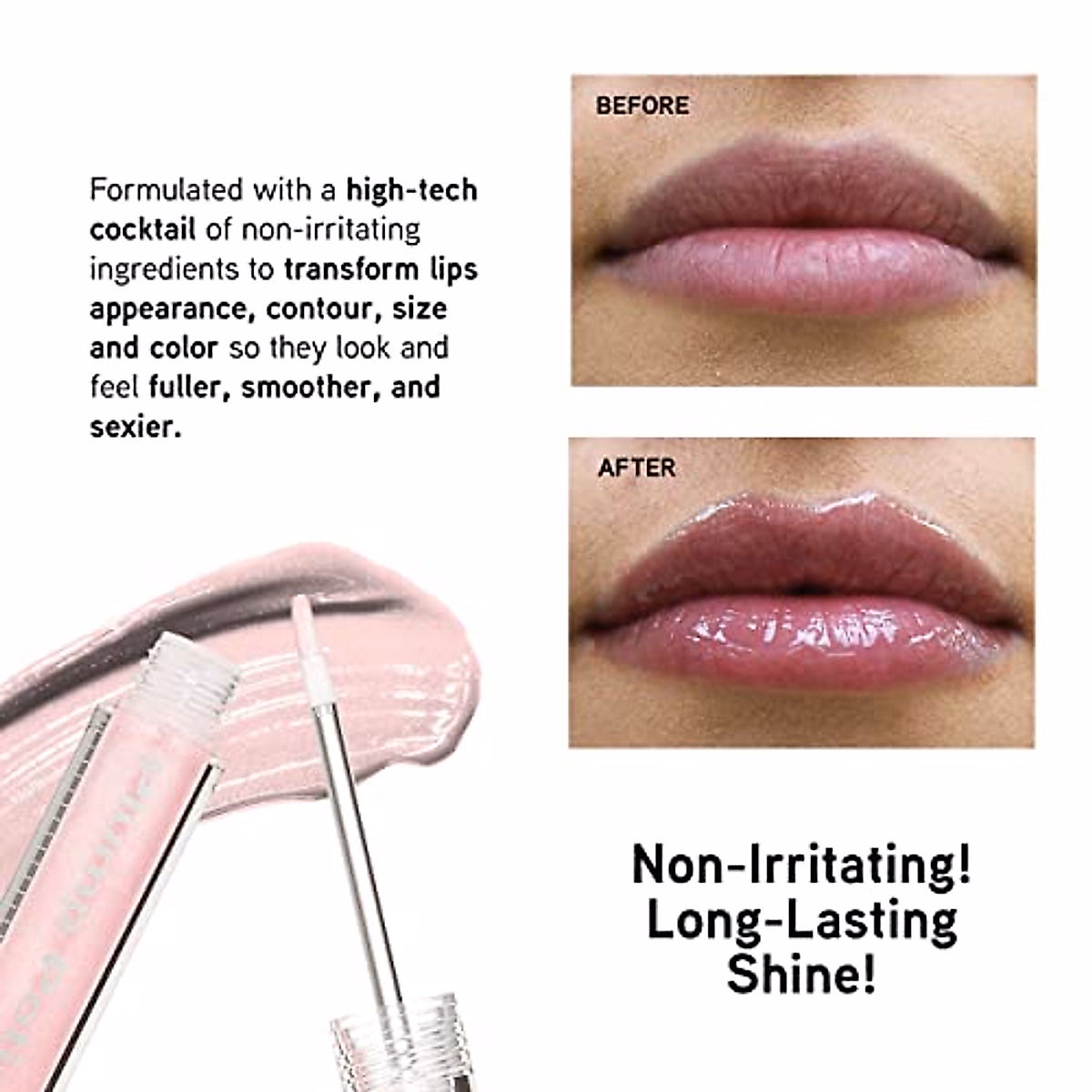 Physicians Formula Lip Plumper Gloss Formula Plump Lip Potion Needle-Free Lip Plumper Gloss Cocktail Shade Extension,Pink Crystal Potion,Lip Enhancer,Fuller Lips