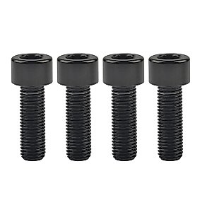 Wanyifa Titanium Cap Allen Socket Head Bolts M10 20 25 30 35 40 45 50 55 60mm Screw Pack of 4 (M10x30mm Pitch 1.5mm, Black)