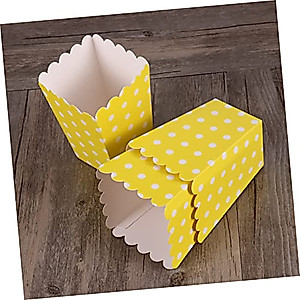 TIDTALEO 24pcs Popcorn Boxes Disposable Containers Popcorn Containers Popcorn Boxes Container Party Decoration Supplies Snack Box Foldable Decorative Items Dot Design Snack Box