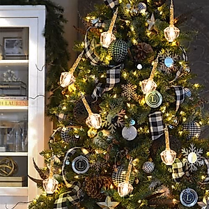 4 Pack Christmas Bubble Replacement Bulbs, Gold Glitter Vintage Christmas Bubble Light Bulbs, C7/E12 Candelabra Base Light Bulbs for Bubble Lights