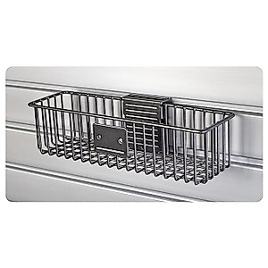 HandiWall Small Basket - 3 Inch x 12 Inch (Pack of Two) for Storage on Garage Slatwall Panels