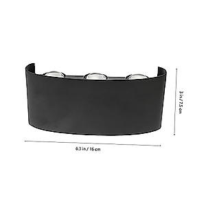 DOITOOL 3pcs Curved Wall Light Outdoor LED Wall Pack Lights Outdoor LED Outdoor Lights LED Modern Indoor Wall Sconce LED Light Fixture Wall Light Fixtures Double Head Lamps Wall Lamp Black