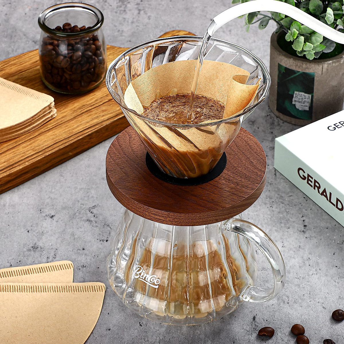 1200 Pcs #2 Cone Coffee Filters Paper Coffee Filter Unbleached Coffee Filters Disposable Pour Over Coffee Filters for Coffer Maker Pour Drip