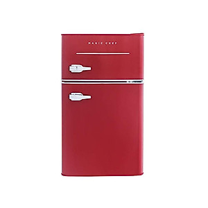 Magic Chef Retro Mini Refrigerator 3.2 cu. ft. 2-Door Fridge in Red