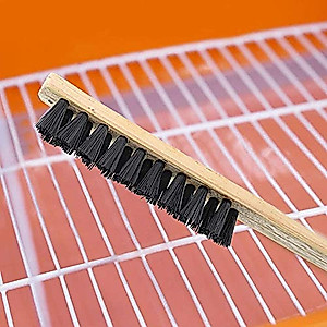 Long Handled Birdcage Brush,YOUTHINK 3Pcs Bird Cage Brush Wooden Durable Long Handle Bird Cleaning Brush for Parrots Birds Cage Necessary Supplies