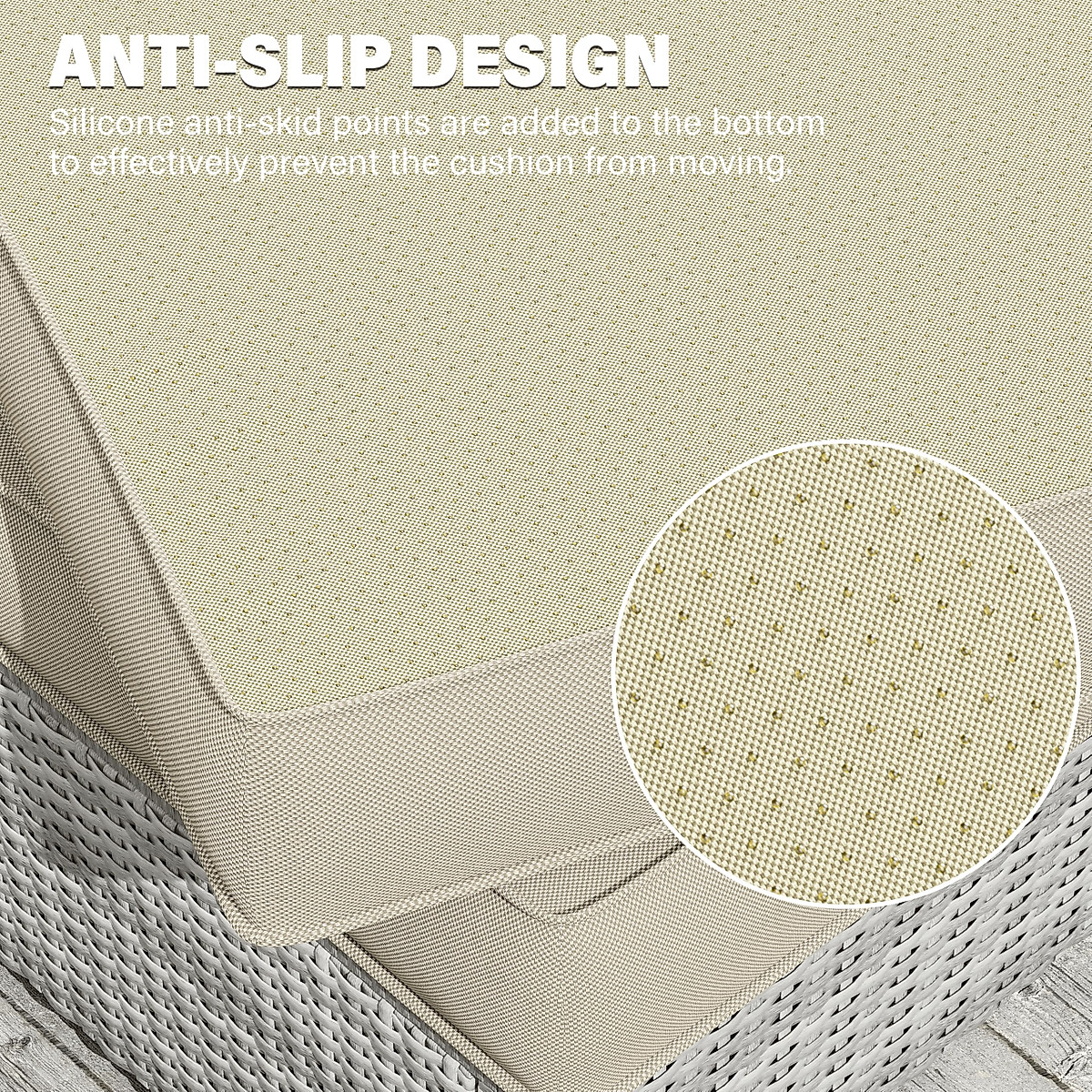 Pakunoda 8 pcs Outdoor Cushion Slipcovers Outdoor Patio Cushions Covers Replacement Waterproof with Zipper w/3 Seat Cushion Covers and 5 Backrest Pillow Covers, Covers Only