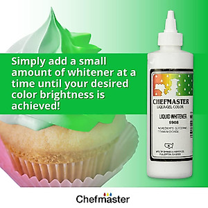 Chefmaster Liquid Whitener Food Color, 16-Ounce, White