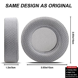 Replacement Headphone Headband Cover Grey and Upgraded Replacement Ear Cushions for Corsair Virtuoso RGB Wireless SE XT Gaming Headset