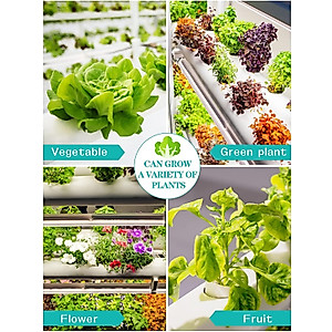 Hydroponic Grow Kit Hydroponics Growing System 4 Layers 72 Plant Sites Food-Grade Pipes Hydroponic Planting Equipment with Water Pump