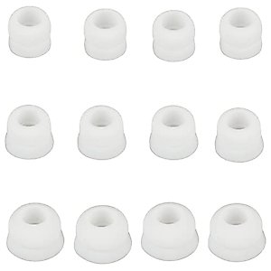 Double Flange Replacement Ear Tips Compatible with Beats Studio Buds and Beats Fit Pro,6 Pairs S/M/L Silicone Earbud Tips White