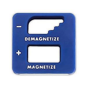 Katzco Precision Demagnetizer-Magnetizer - Pack of 3 Colors - Black, Red, Blue - for Screwdrivers, Small Tools, Small, Big Screws, Drills, Drill Bits, Sockets, Nuts, Bolts, Nails, Construction Tools