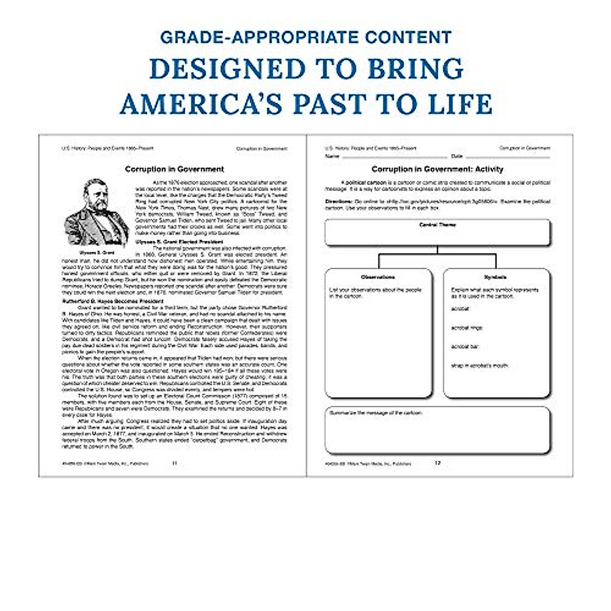 Mark Twain People and Events US History Workbook for Middle School, American History High School Books, Social Studies Classroom or Homeschool Curriculum