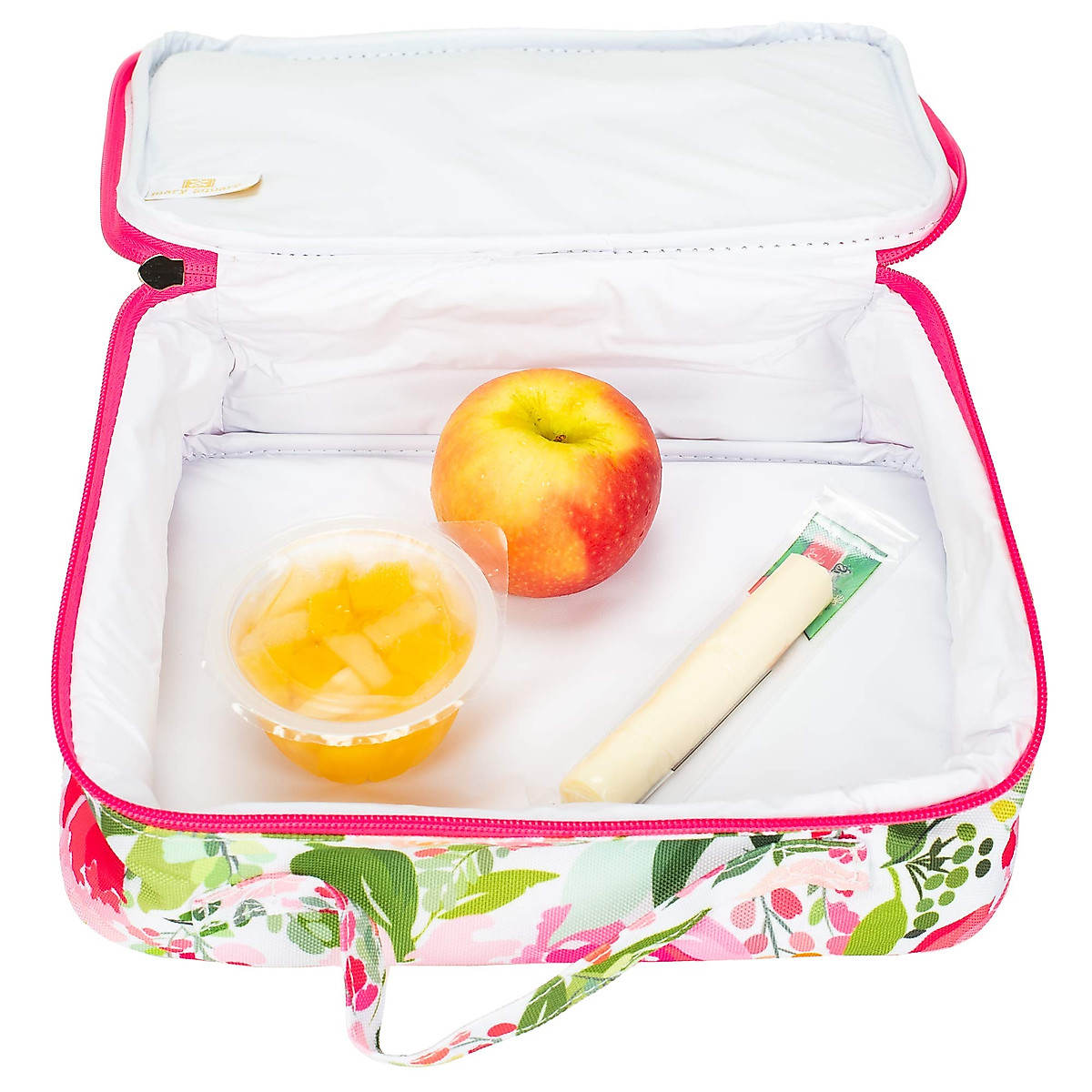 Mary Square Charlotte Floral Peony Water Resistant Soft Cooler Insulated Lunch Bag Tote