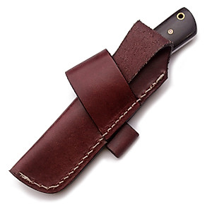 GCS Handmade Micarta Handle D2 Tool Steel Tactical Hunting Knife with leather sheath Full tang blade designed for Hunting & EDC GCS 303