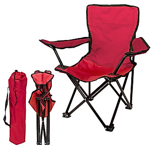 Pacific Play Tents Ruby Red Kids Super Folding Chair, 14" L x 14" W x 23.5" H