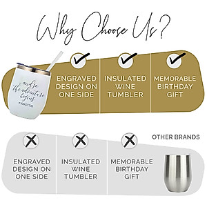 The Adventure Begins - Congratulations Gifts For Women, Going Away Gifts for Friends Moving, or Welcome To the Team- Perfect New Beginnings Gift - 12oz Stainless Steel Glass with Straw and Lid