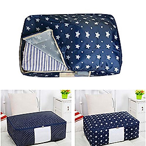 Rainbow-Lee Large Capacity Storage Bags Pack of 3, Pillow Beddings/Blanket Clothes Organizer Storage Containers with Zippers, Underbed Storage Bag with Clear Window for Comforters, Blanket, Duvet