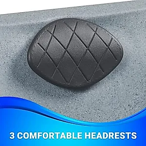 Essential Hot Tubs 34-Jet Lakeside EX Hot Tub, Seats 5, Lounger Seating with 2 Oversized 14-Port Jets, Powered by 5-Peak HP Pump, Gray Granite/Charcoal Gray