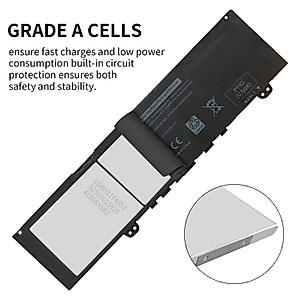 SWEALEER F62G0 Laptop Battery Replacement for Dell Inspiron 13 5370 7000 7370 7373 7380 7386 P83G P83G001 P83G002 P87G P87G001 Vostro 13 5370 D1525S D1505G R1605S D2505G Series F62GO RPJC3 39DY5