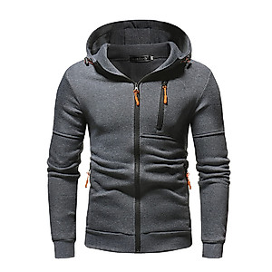Orders Men's Hoodies Zip Up Lightweight Casual Sweatshirts Jackets Long Sleeve Sport Outdoor Pockets Hoodie Trendy Clothes Generic