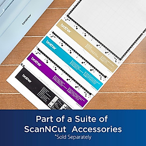 Brother ScanNCut DX Mats 4-Pack, 12" x 12", Standard Tack, Low Tack, Fabric Mat and Scanning Mat