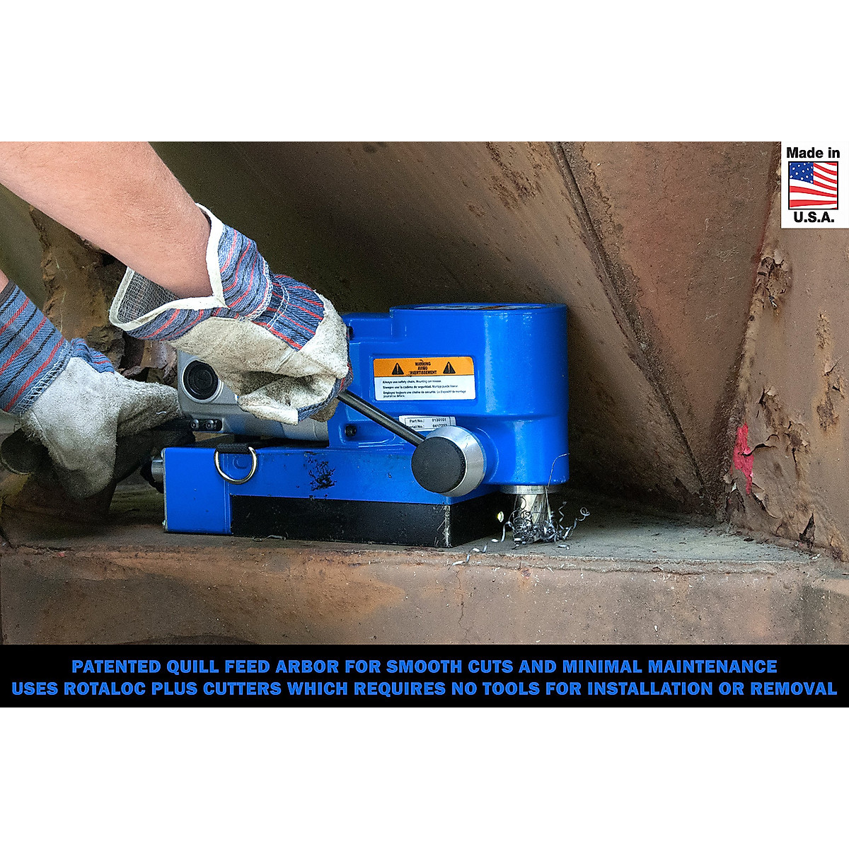 Hougen HMD130 Fabricator’s Kit - Ultra Low Profile lightweight right angle drill with large capacity. Replaces HMD115 and HMD150