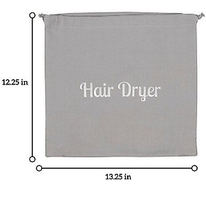 Hair Dryer Bags by Radiant Complex: Perfect for Travel, and Safe Storage of Any Hair Dryer, Curling Iron, Straightener, Brush or Makeup Bag. Convenient 12.25" x 13.25" Size fits Any Hair Accessory
