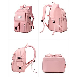 Kawaii Laptop Backpack Preppy 15.6 Inch JK Plaid Check Cute School Travel Book Bag Computer Daypack Nurse Teacher (Black)
