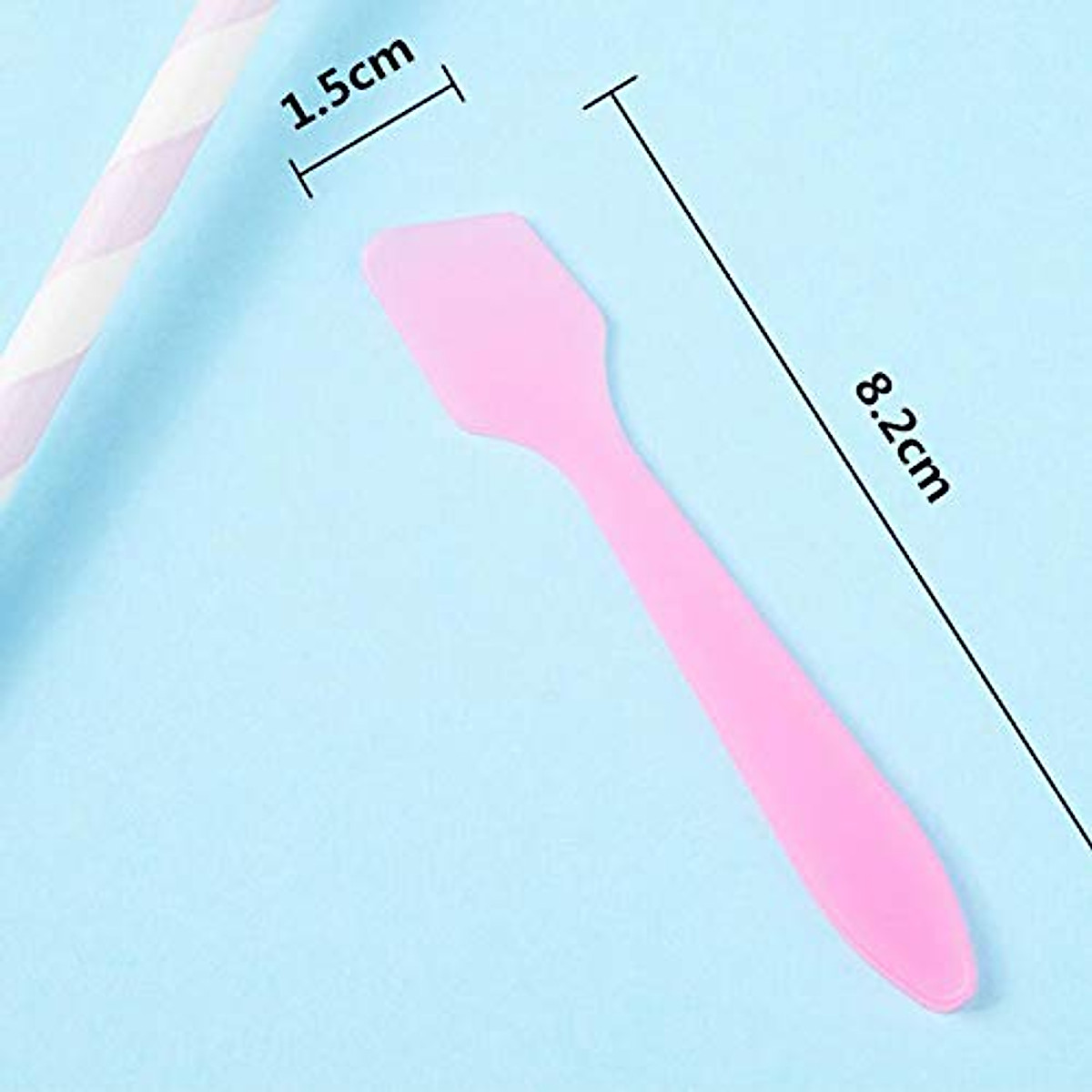 100pcs Plastic Spatulas Cosmetic Scoop Stick Spatula Applicator Tool for Mixing and DIY Mask Facial Cream Makeup Skin Care Products 3.2" Reusable (Purple)