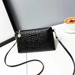 sjgtcmkj, Women's Small Messenger Bag, Small Purse and Handbag, Faux Leather Clutch, Messenger Bag with Detachable Shoulder Strap, Small