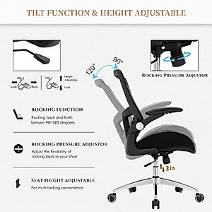 OLYFING Big and Tall Office Chair 400lbs, Heavy Duty Ergonomic Computer Desk Chair, Leather Office Desk Chair for Heavy People with Wide 3D Modeling Foam Seat, Adjustable Lumbar Support and Arms
