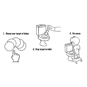 75 Pack Toilet Targets for Boys, Potty Training Flushable Targets, 2 X 2 Inch Paper Tinkle Targets for Boys, 100% Biodegradable and Sewage Safe, Pee Targets for Boys Training