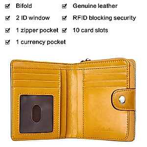 BOSTANTEN Women's Leather Designer Handbags Tote Purses Shoulder Bucket Bags Bundled with RFID Blocking Zipper Pocket Small Bifold Wallet Card Case