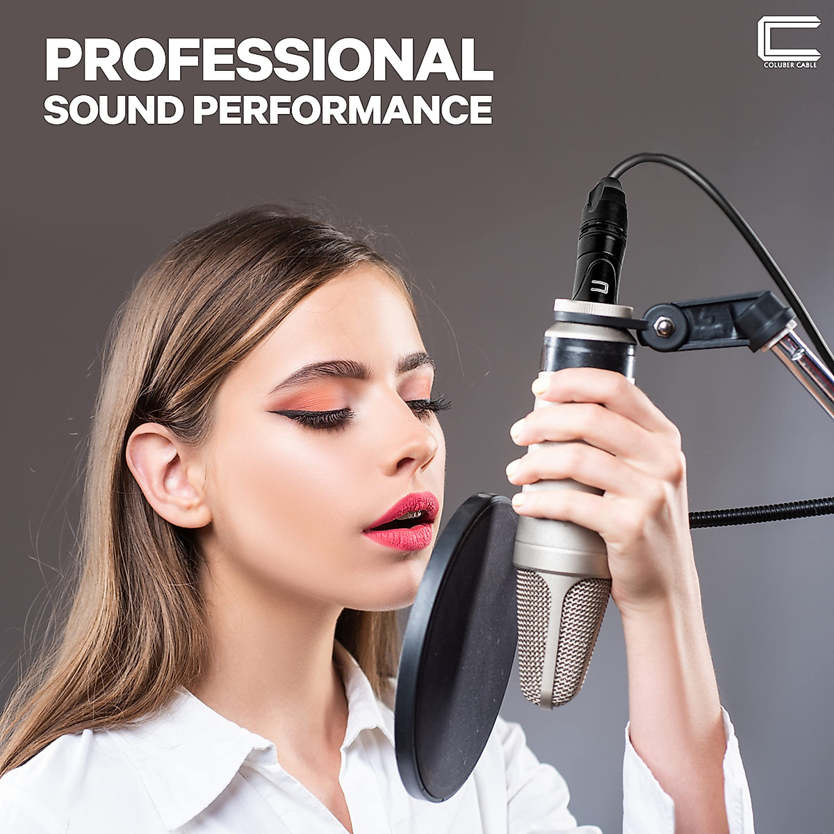 Balanced XLR Cable Male to Right Angle Female - 3 Feet Black - Pro 3-Pin Microphone Connector for Powered Speakers, Audio Interface or Mixer for Live Performance & Recording