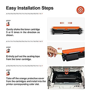 v4ink 4PK Compatible 17A Toner Cartridge Replacement for HP 17A CF217A Toner Cartridge Black Ink for HP Pro M102a M102w MFP M130nw M130fn M130fw M102 M130 M130a Printer