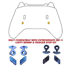 Chameleon Purple Blue Glossy Replacement Redesigned Back Buttons HK3 HK4 Trigger Lock K1 K2 Paddles for eXtremeRate Xbox One S X Controller Lofty Remap & Trigger Stop Kit