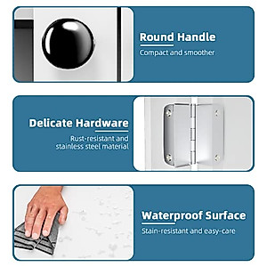 JUMMICO Medicine Cabinet, Bathroom Cabinet with 2 Doors and Adjustable Shelves, Over The Toilet Space Saver Storage Cabinet, Wall Mounted Wooden Medicine Cabinet for Laundry Bathroom Kitchen (White)